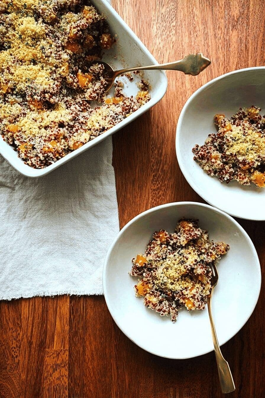 Quinoa Bake Recipe With Crispy Cheese And Crunchy Toppings